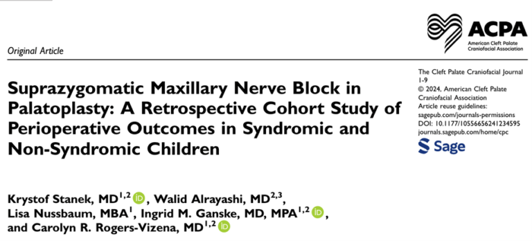 Suprazygomatic Maxillary Nerve Block in Palatoplasty - Society for ...